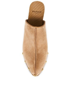 Balmain Suede Wedge Clog