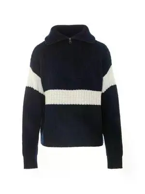 LISA YANG Mavis Striped Cashmere Sweater - Blue