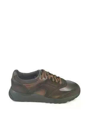 Santoni Panelled Leather Sneakers