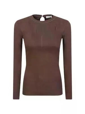 Brunello Cucinelli Monili-chain Ribbed Top