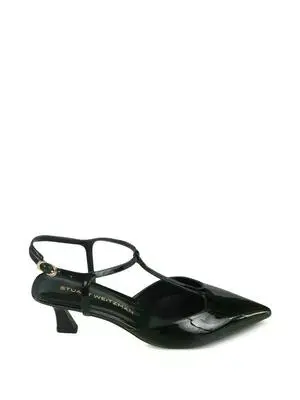 STUART WEITZMAN Vinnie T-strap Sandals - Black