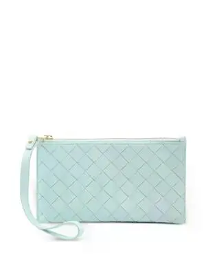 Bottega Veneta Intrecciato Weave Wristlet Mini Bag - Blue