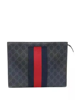Gucci Gg Supreme Web Clutch Bag