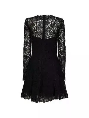 Ermanno Scervino Scalloped-edge Lace Mini Dress - Black