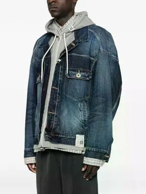Mihara Yasuhiro Layered-effect Denim Jacket