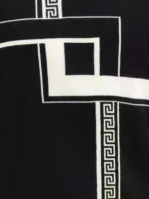 Versace Intarsia Cashmere Knit Sweater - Black