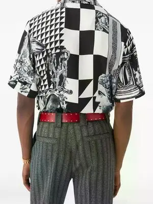 Versace Printed Silk-twill Regular Shirt