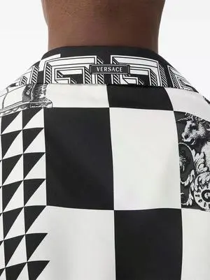 Versace Printed Silk-twill Regular Shirt