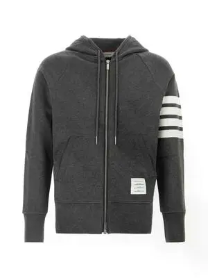 Thom Browne Classic Loopback 4-bar Zip-up Hoodie