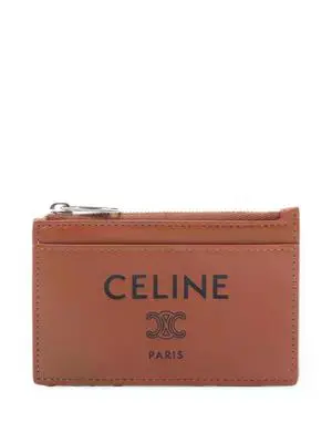Celine 2020s Triomphe Card Case - Brown