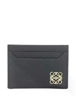 Loewe 2020s Anagram Leather Card Holder - Black