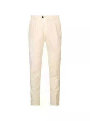 MASON'S Osaka 1 Pince Pleated Trousers - White
