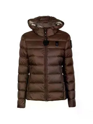 BLAUER. Quilted Hooded Jacket - Brown