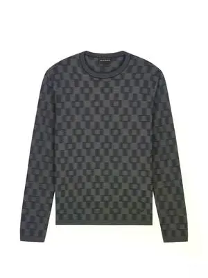 Emporio Armani Pattern-knit Virgin Wool Jumper Signature Capsule