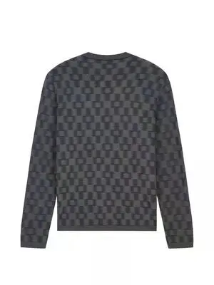 Emporio Armani Pattern-knit Virgin Wool Jumper Signature Capsule