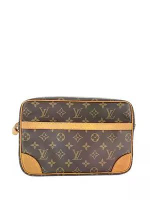 LOUIS VUITTON 2003 Monogram Canvas Shoulder Bag - Brown
