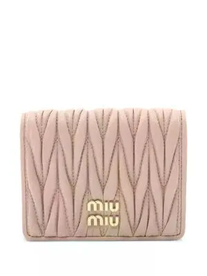 Miu Miu 2020s Matelassé Bi-fold Wallet - Neutrals