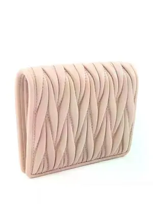 Miu Miu 2020s Matelassé Bi-fold Wallet - Neutrals