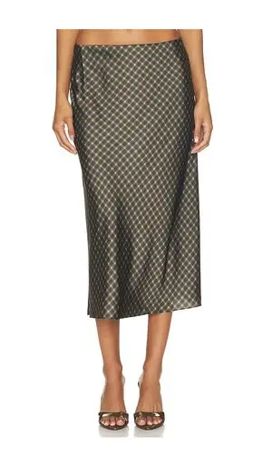 Vince Plaid Ombre Slip Skirt With Lingerie Elastic In . Also - Multi