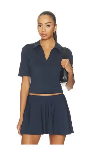 Beyond Yoga Sport Active V-neck Polo Top In . Also - Navy