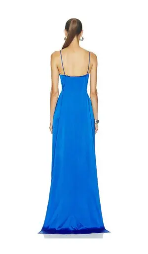 Alejandra Alonso Rojas Fitted Sheath Dress With Removable Train