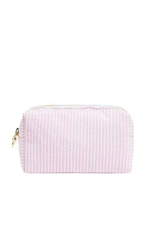 Stoney Clover Lane Small Pouch In Seersucker - Pink