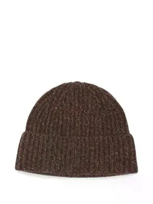 LISA YANG Ribbed-knit Beanie Hat - Brown