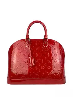 LOUIS VUITTON Monogram Vernis Alma Handbag - Red