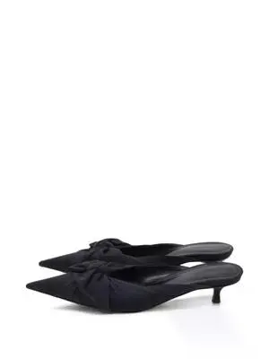 Balenciaga Knife Bow-embellished Mules - Black