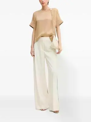 Sisley Short-sleeve Satin Top