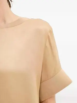 Sisley Short-sleeve Satin Top