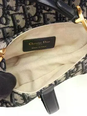 Dior 2000-2026 Mini Oblique Canvas Saddle Bag Satchel