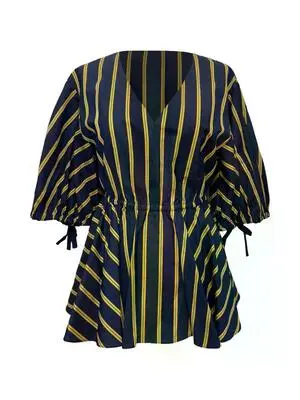 JASON WU Striped Peplum Top
