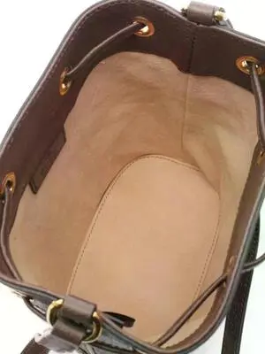 Gucci 2020s Mini Ophidia Gg Supreme Bucket Bag - Brown