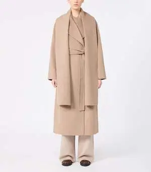 Max Mara Wool-cashmere Belted Wrap Coat