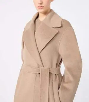 Max Mara Wool-cashmere Belted Wrap Coat
