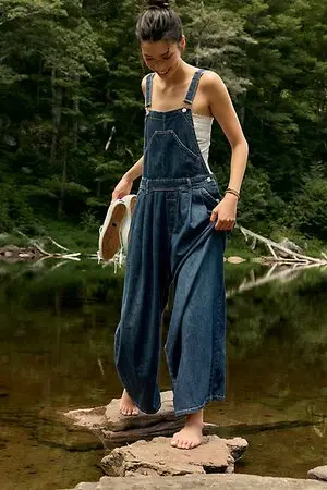 We The Free We The Free Everly Overalls At Free People In Riverfront Navy