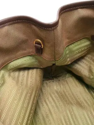 Prada 2000s Logo Jacquard Tote Bag