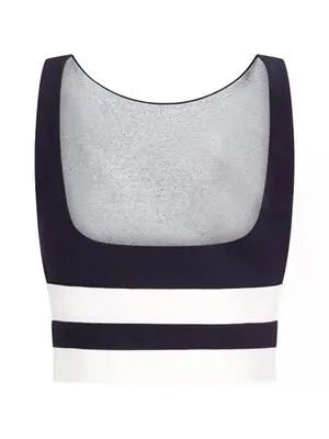 HOUSE OF GRAVITY Divine Striped Crop Top - Blue