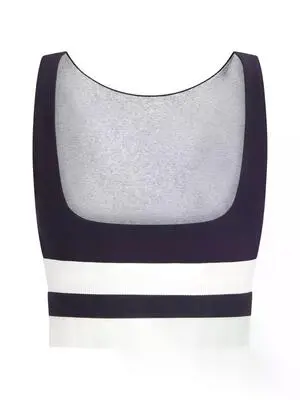 HOUSE OF GRAVITY Divine Striped Crop Top - Blue