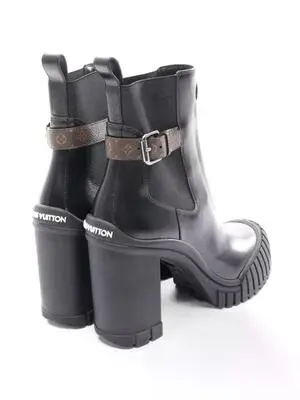 LOUIS VUITTON Ruby Monogram Ankle Boots - Black