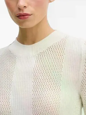 Sisley Open-knit Long-sleeve Top