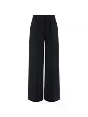 Paul & Shark Wool Twill Palazzo Pants - Black
