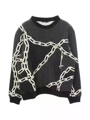 LOUIS VUITTON 2010s Chain-print Quilted Sweater