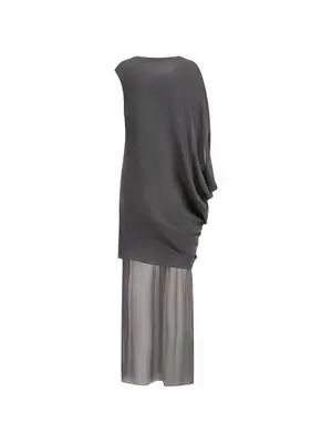 OUDE WAAG Asymmetric Draped Maxi Dress