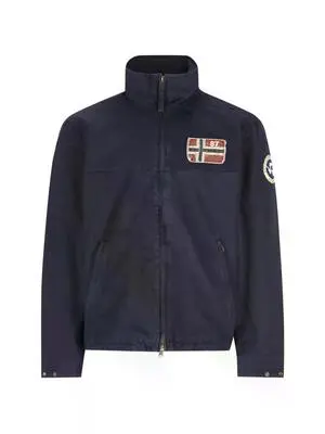 NAPAPIJRI Logo-patch High-neck Jacket - Blue