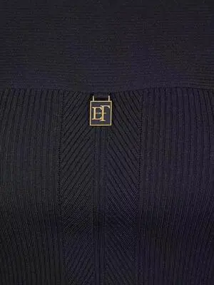 Elisabetta Franchi Off-shoulder Ribbed-knit Top