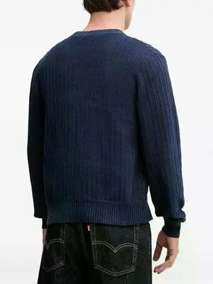 Sisley Ribbed-knit V-neck Sweater
