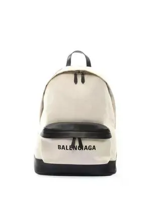 Balenciaga 2000s Canvas Backpack - Neutrals