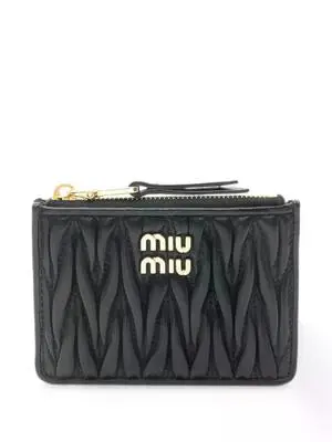 Miu Miu Matelassé Card Case - Black